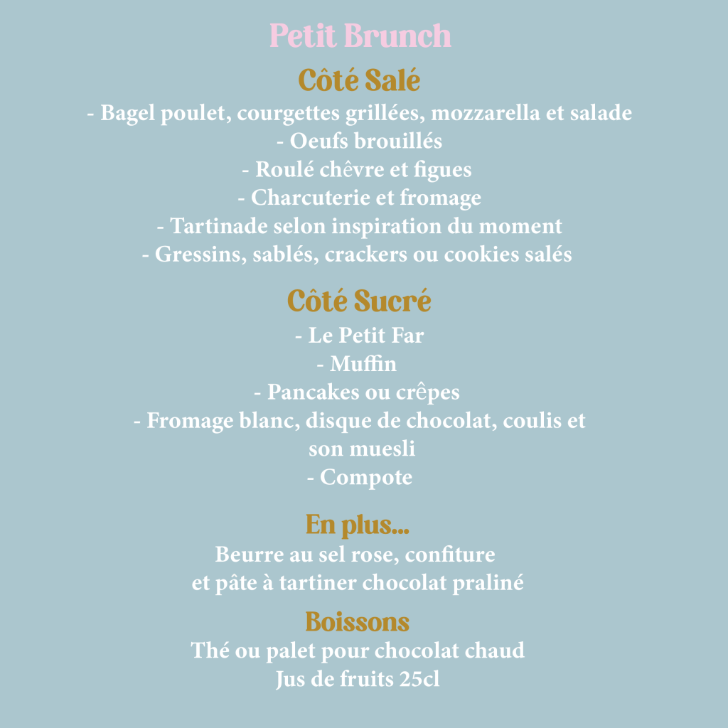 Brunch du samedi 6 mai pour 2 personnes - Petit Brunch